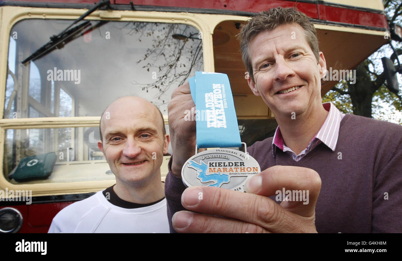 Former Olympic runner Steve Cram (right) awards Steven Cairns the ...