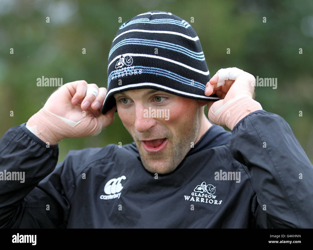 Glasgow warriors john barclay training session strathallan school hi ...
