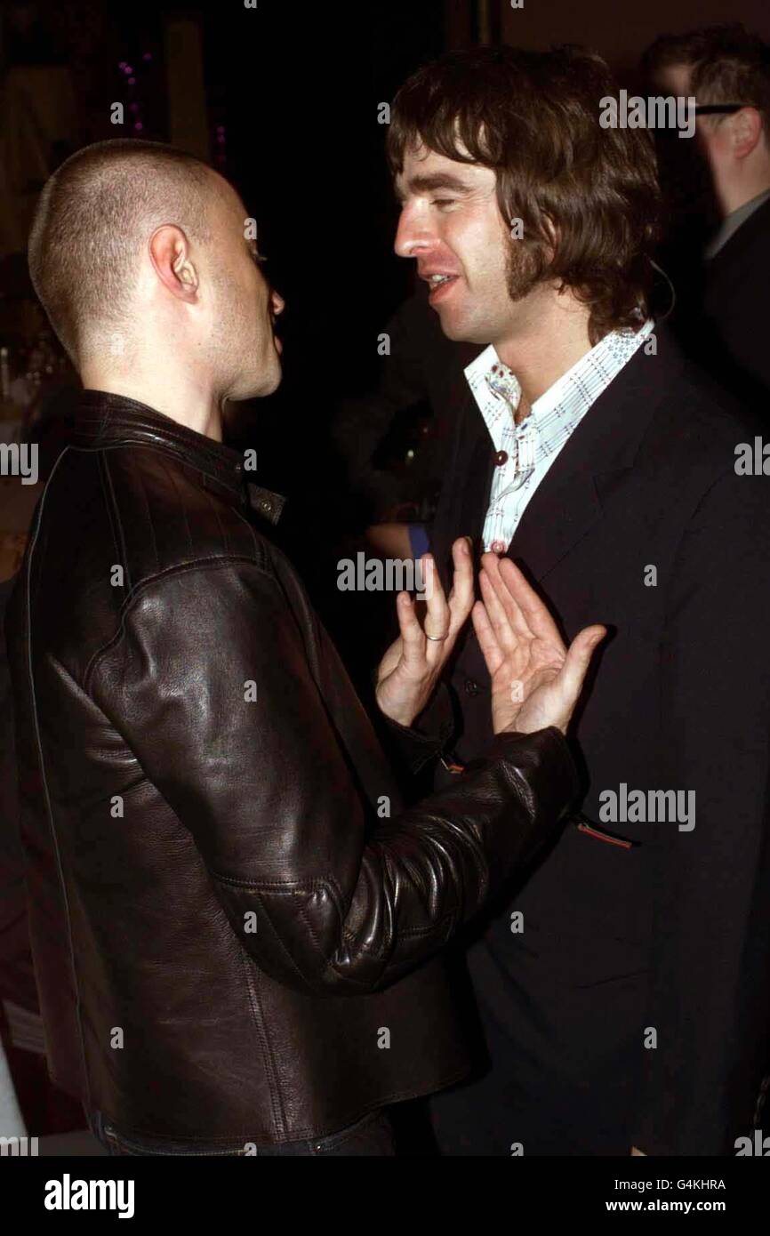 Actor Robert Carlyle and rock star Noel Gallagher of the band Oasis at ...