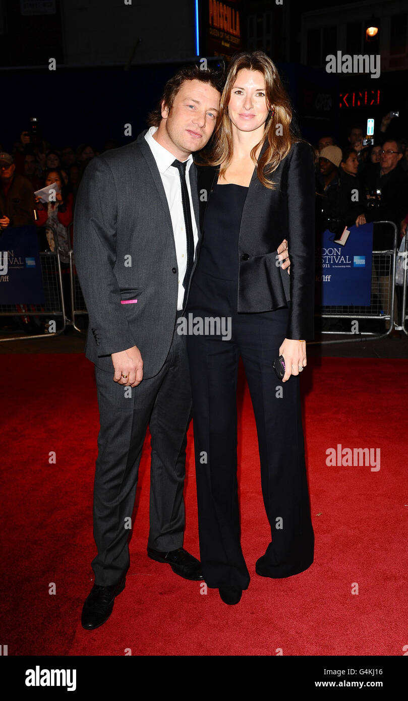 Jamie and Jools Oliver arriving at the premiere of Wild Bill at VUE ...