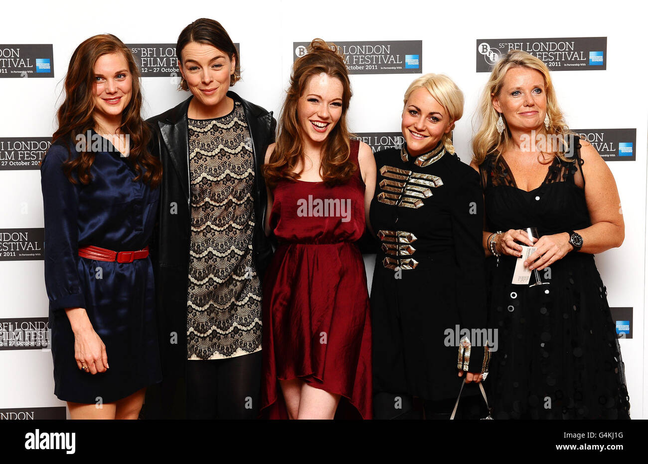 (from left to right) Liz White, Olivia Williams, Charlotte Spencer ...