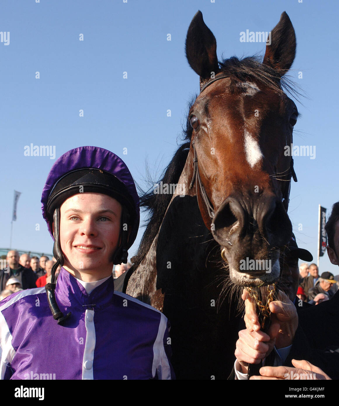 Jockey Joseph O'Brien and Camelot after winning the Racing Post Trophy ...