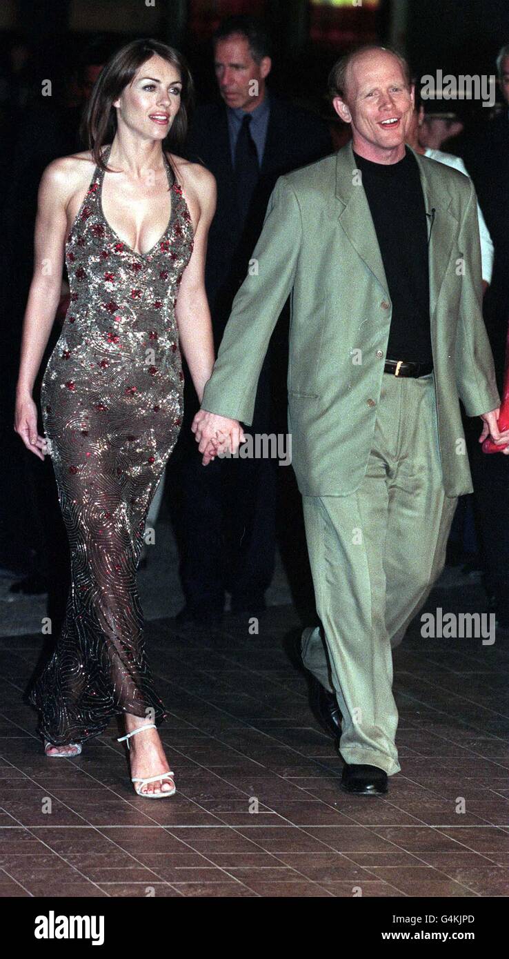 British model and actress Elizabeth Hurley and American director Ron ...