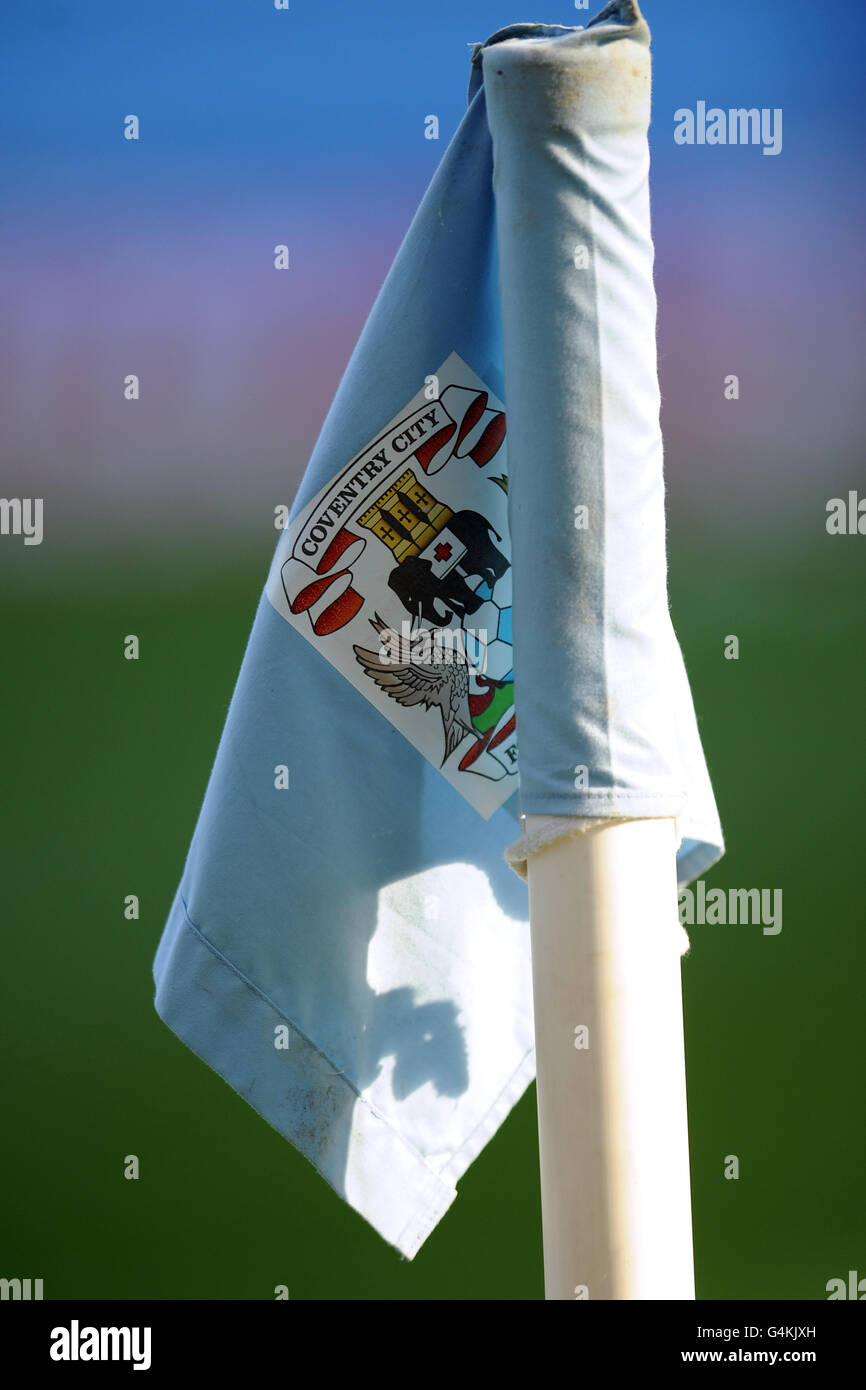 Football general view gv corner flag ampics hi-res stock photography ...