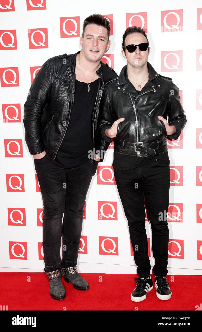 James Allan (left) and Rab Allan of Glasvegas arriving for the Q Awards ...