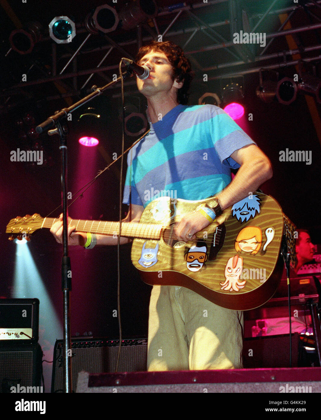 Gruff Rhys, lead singer and guitarist of Welsh pop group Super Furry ...