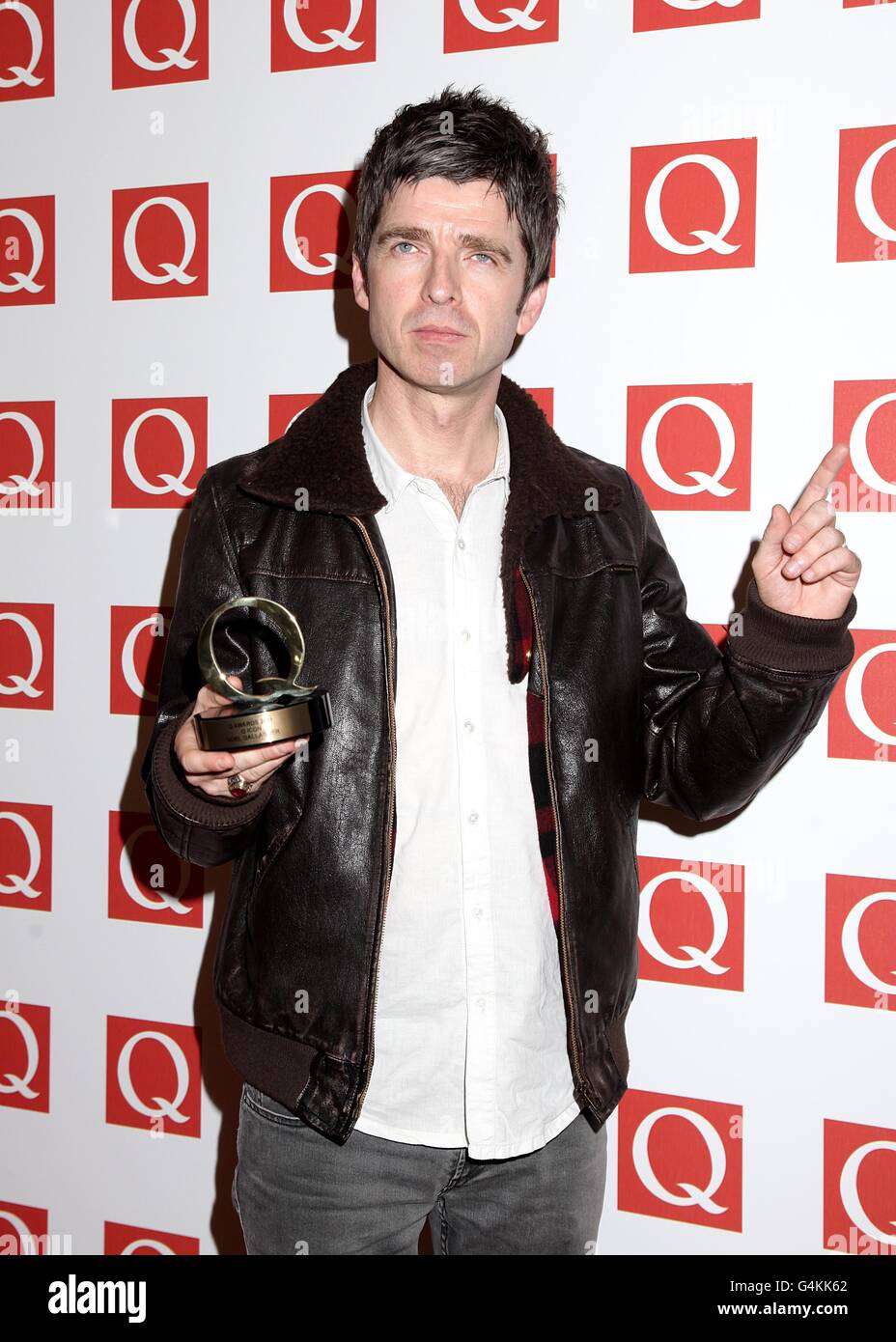 Noel Gallagher with the Icon award at the Q Awards at the Grosvenor ...