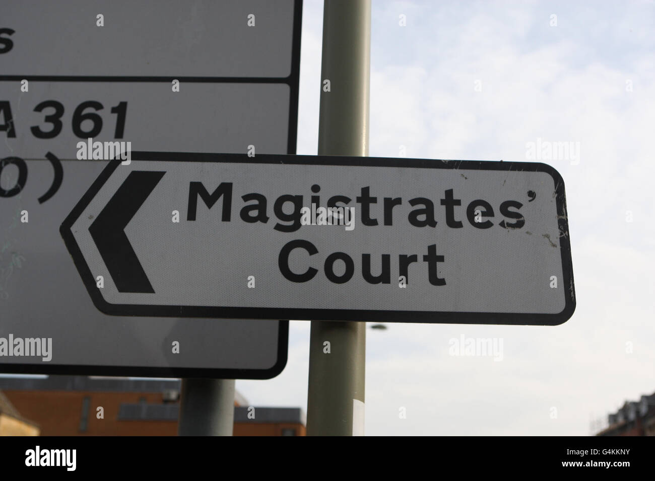 Signs outside Banbury Magistrates Court in Oxfordshire Stock Photo - Alamy