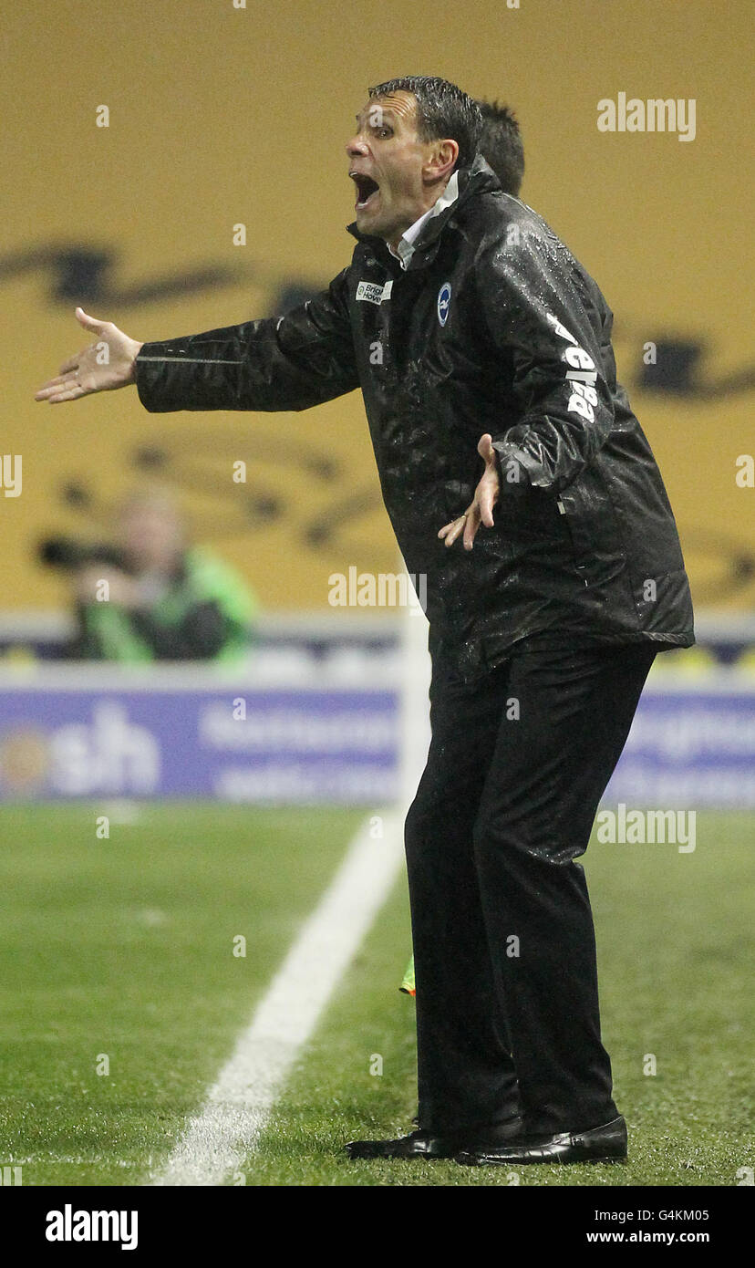 Brighton manager Gus Poyet during the npower Championship match at the ...