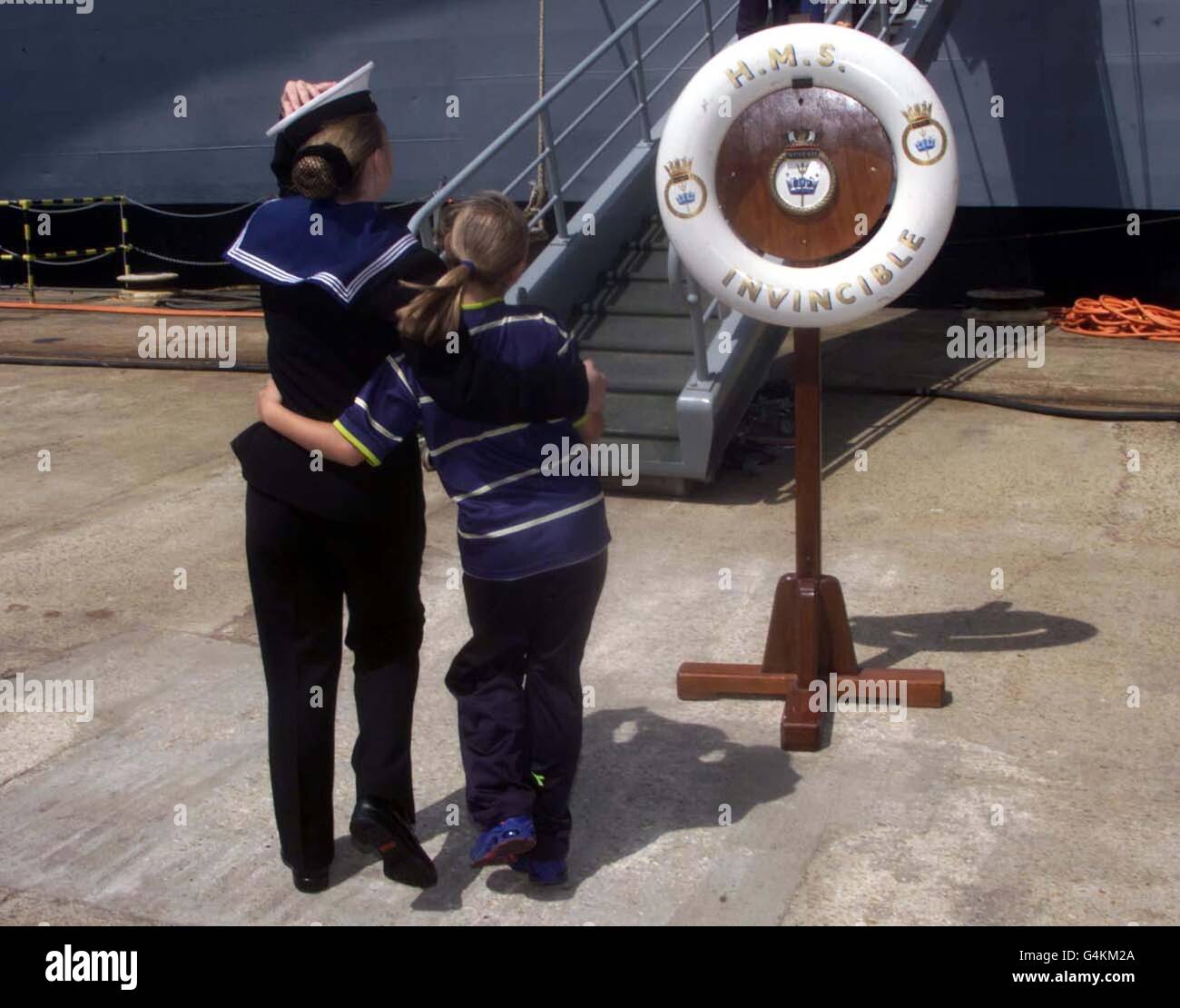 HMS Invincible/crew member Stock Photo - Alamy