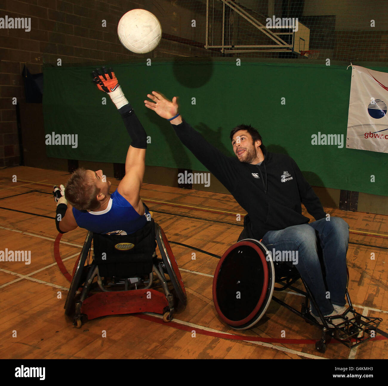 Glasgow Warrior's Rob Dewey and Great Britain captain Steve Brown (left ...
