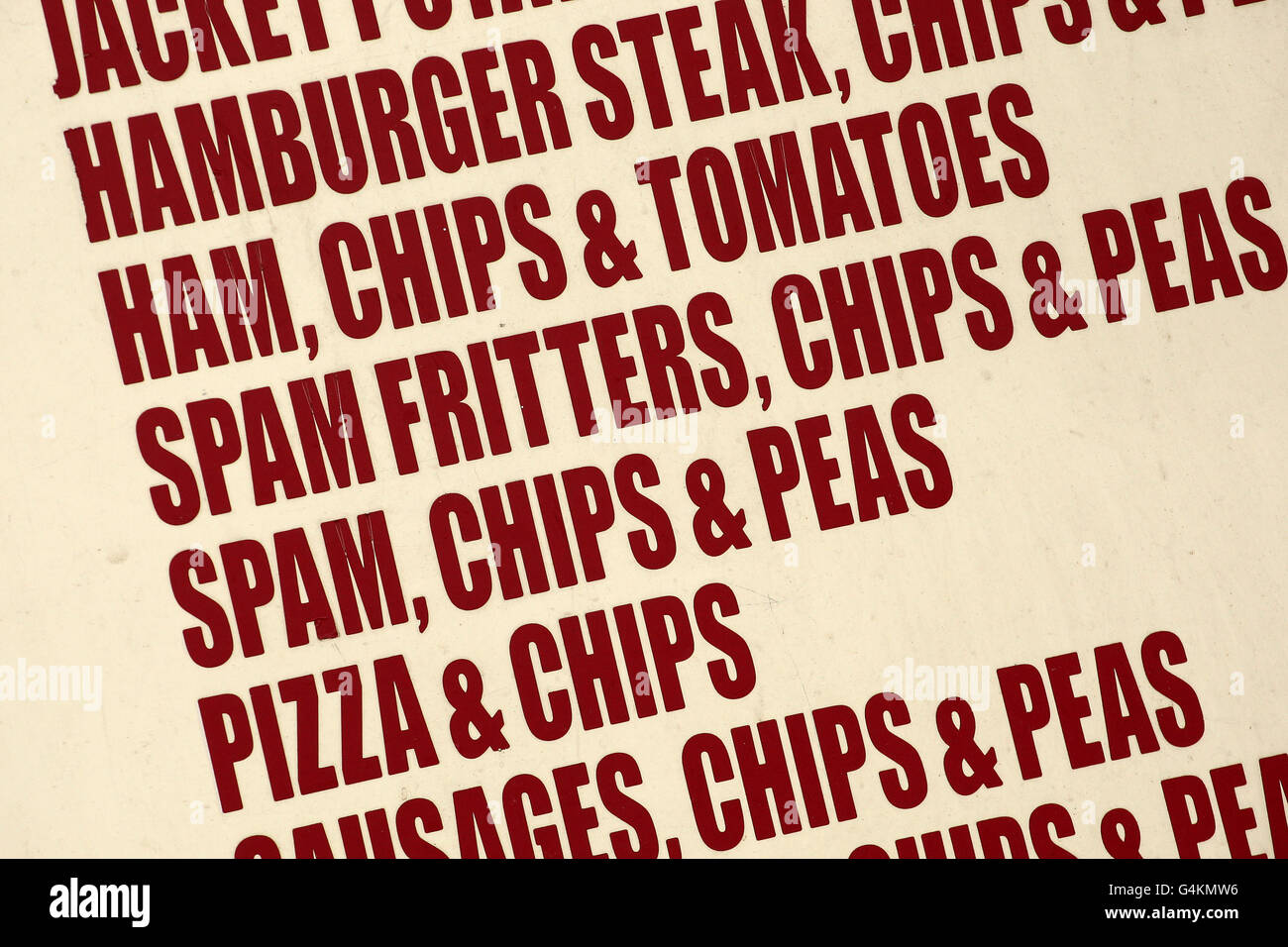 Fast food menu sign hi-res stock photography and images - Alamy