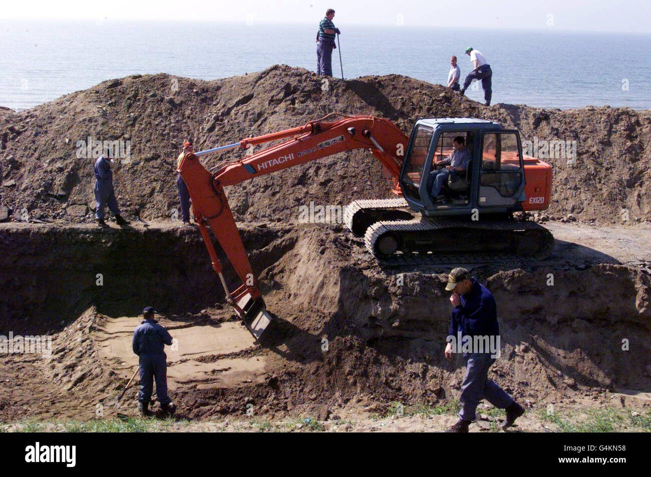 Using high tech radar detection equipment and heavy digging machinery ...