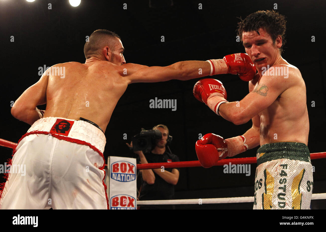 Ireland's Dean Byrne and France's Frank Haroche Horta (left) in action ...