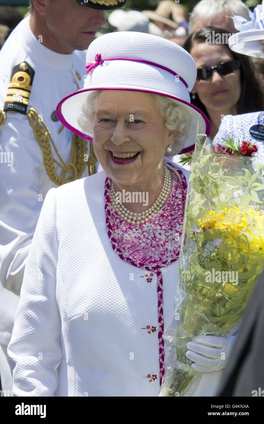 Queen Elizabeth II attends the Great Aussie Barbecue in Perth, Western ...
