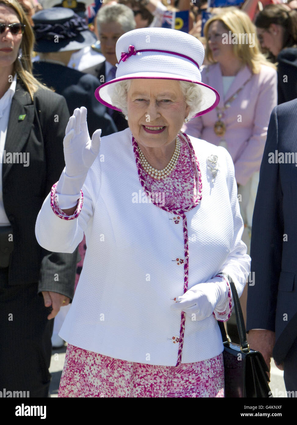 Queen Elizabeth II attends the Great Aussie Barbecue in Perth, Western ...