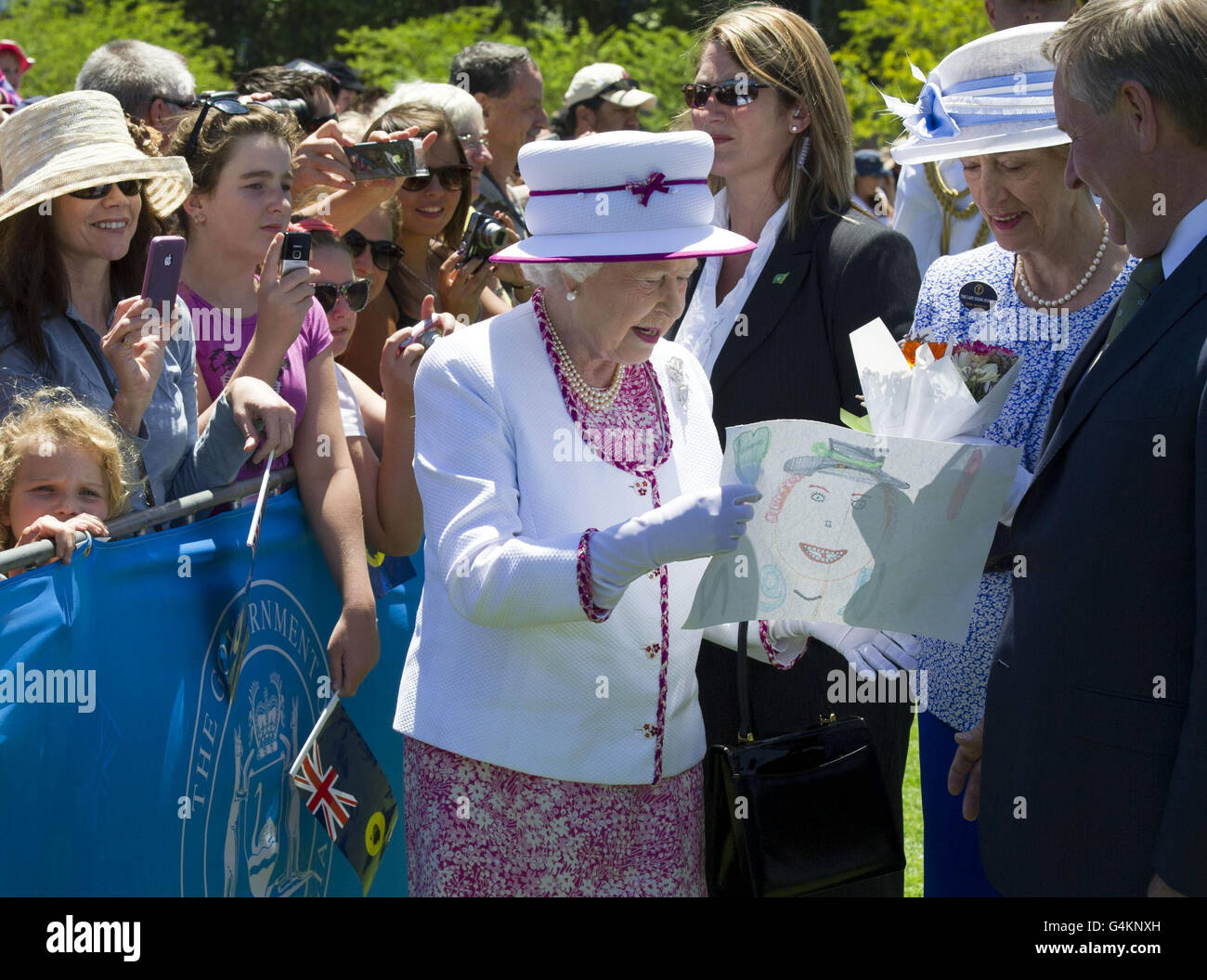 Queen Elizabeth II attends the Great Aussie Barbecue in Perth, Western ...