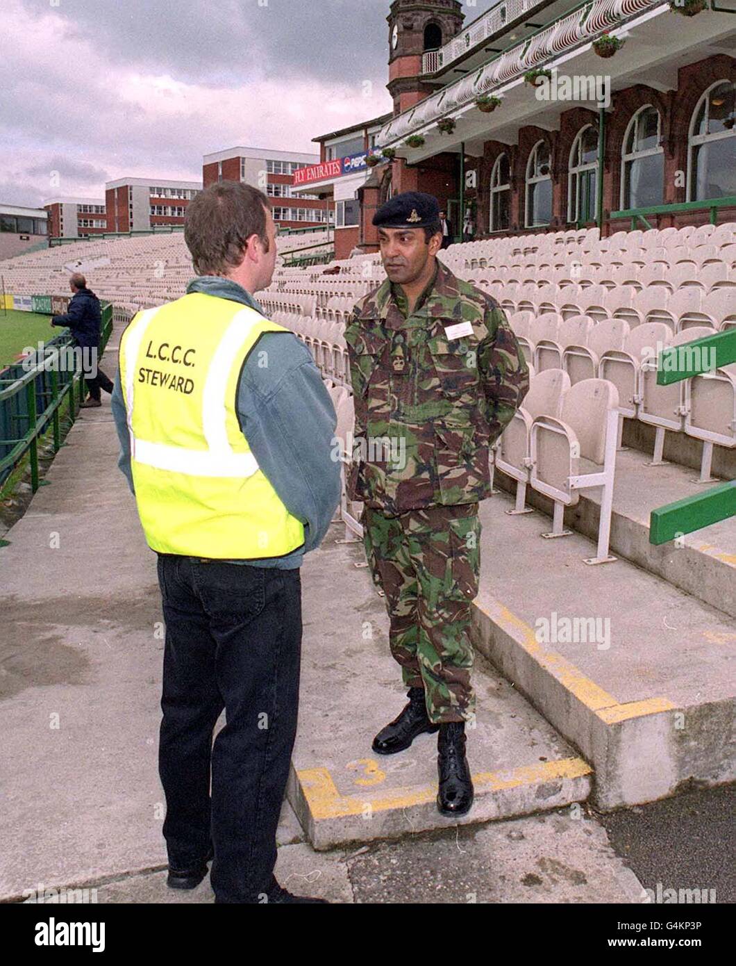 Cricket/ Steward & army officer Stock Photo - Alamy