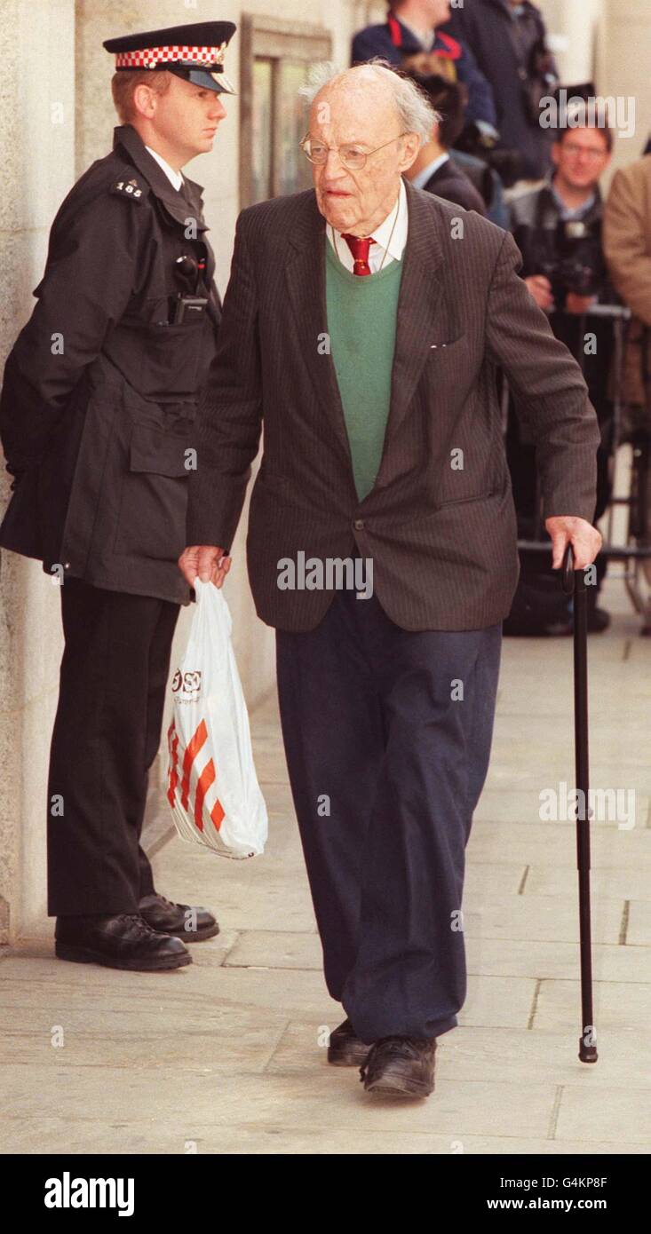 Lord Longford arrives at the Old Bailey, where the disgraced former ...