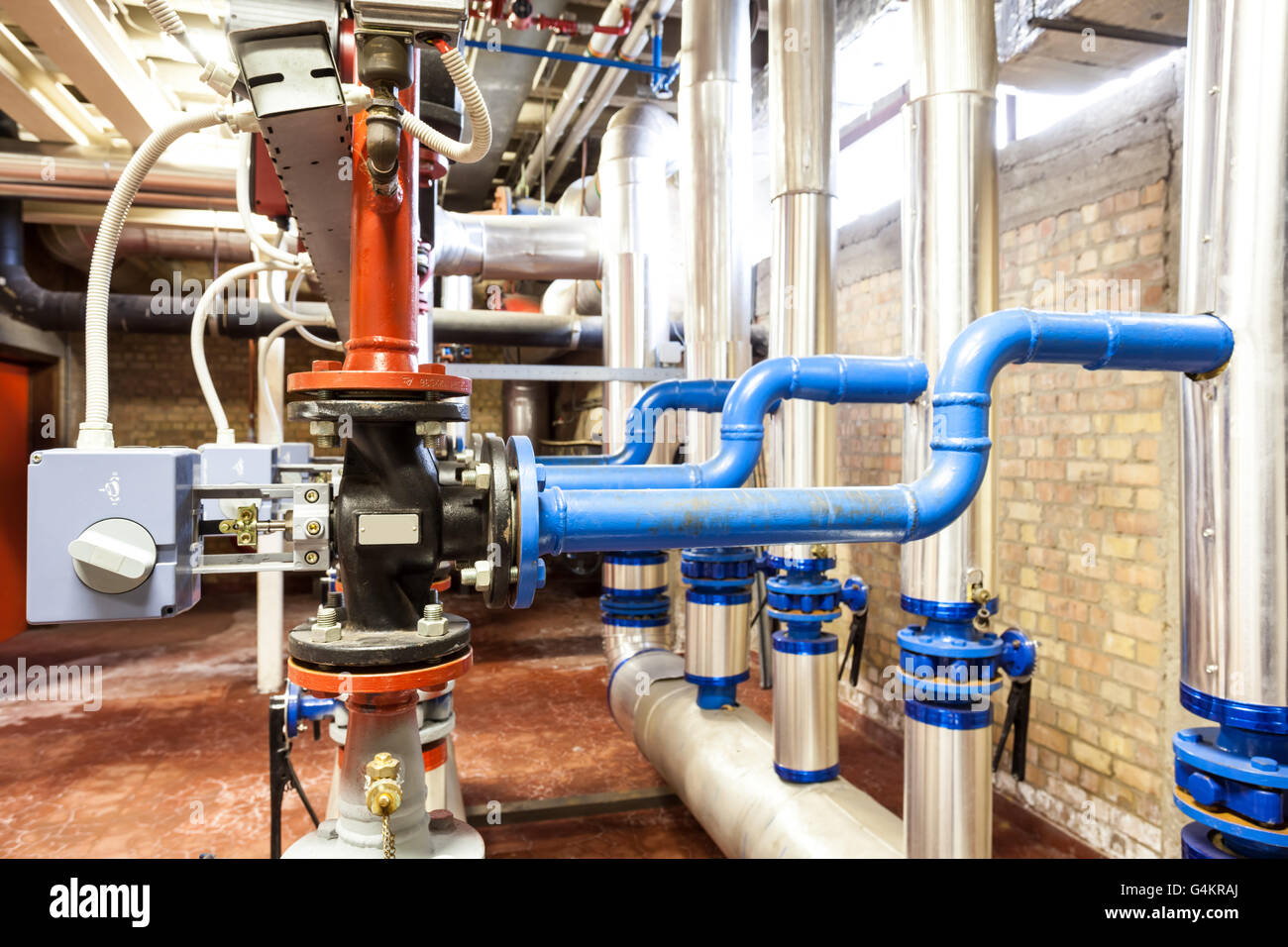 in the technical area, there are boosters for the water pipes of the ...