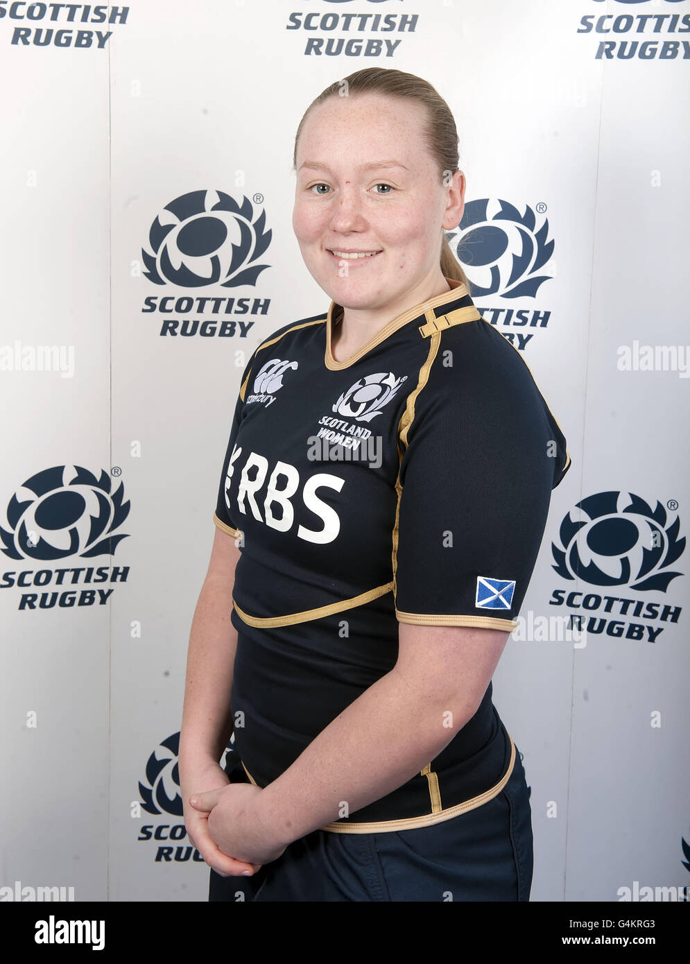 Megan gaffney during a photocall at murrayfield hi-res stock ...