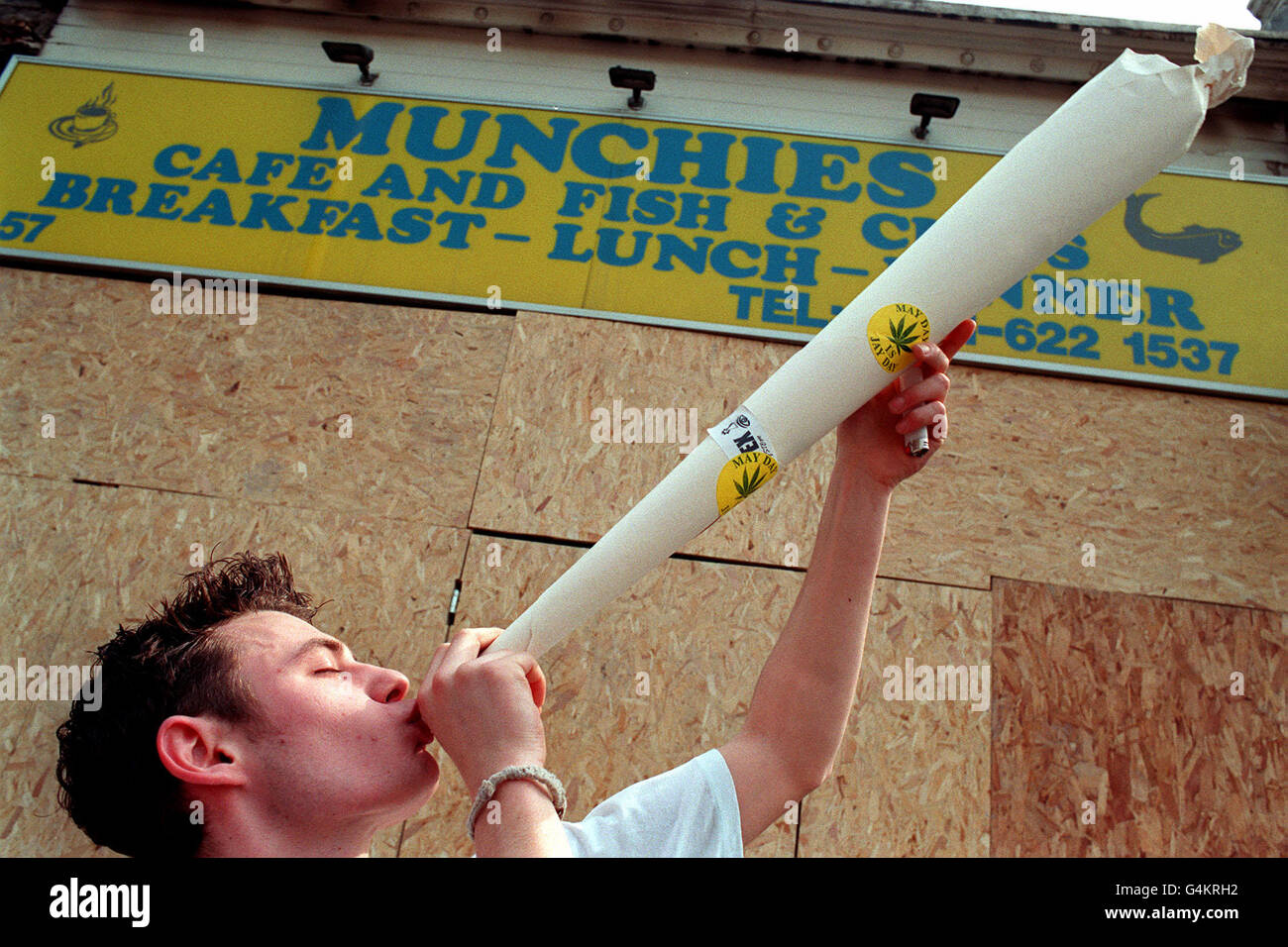 Cannabis March/Giant spliff Stock Photo - Alamy