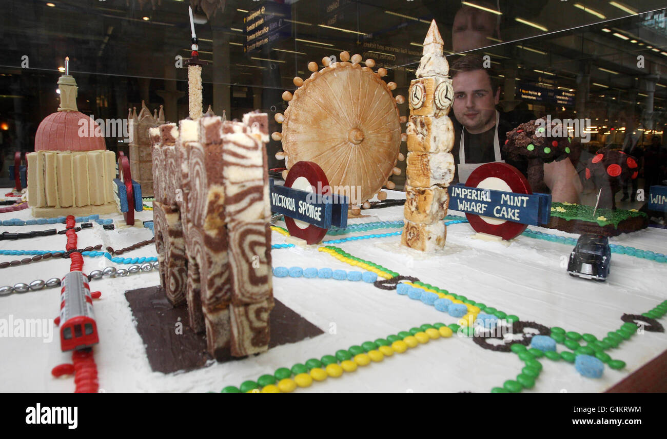 A giant cake on show at the launch of mark National Baking Week in St ...