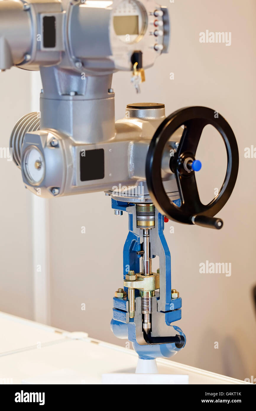 View on advanced engine control panel with navigator, new technology ...