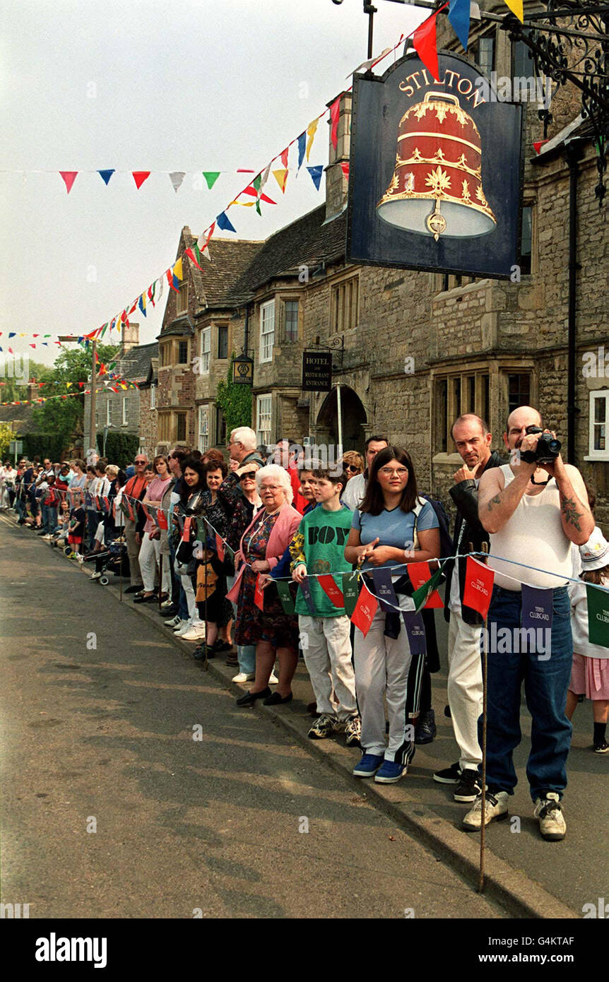 Stilton cheese rolling 16. Crowds gather during a traditional May Day ...