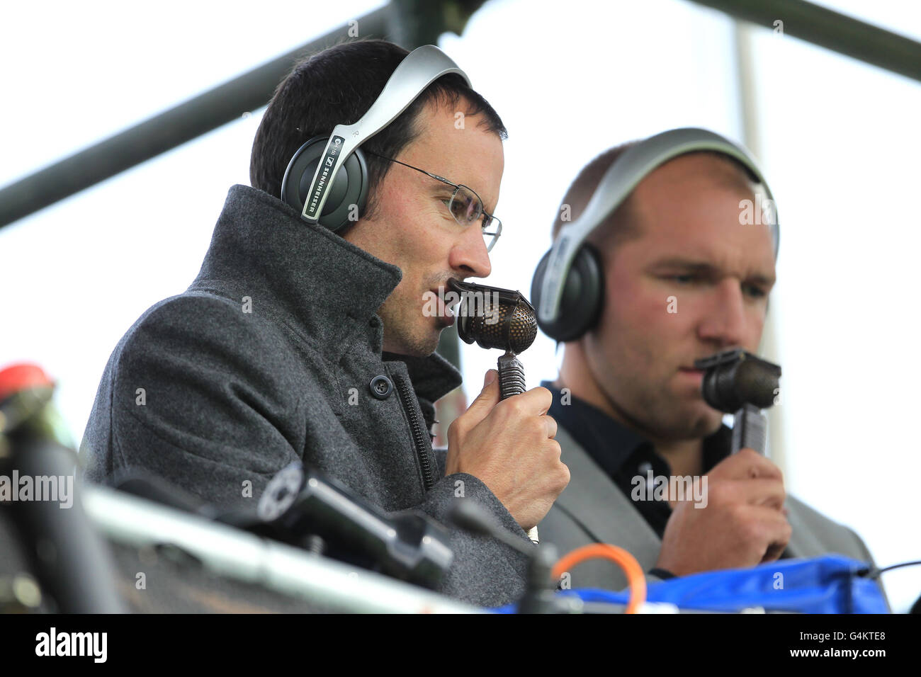 Espn commentator andrew cotter and pundit ben kay right hi-res stock ...