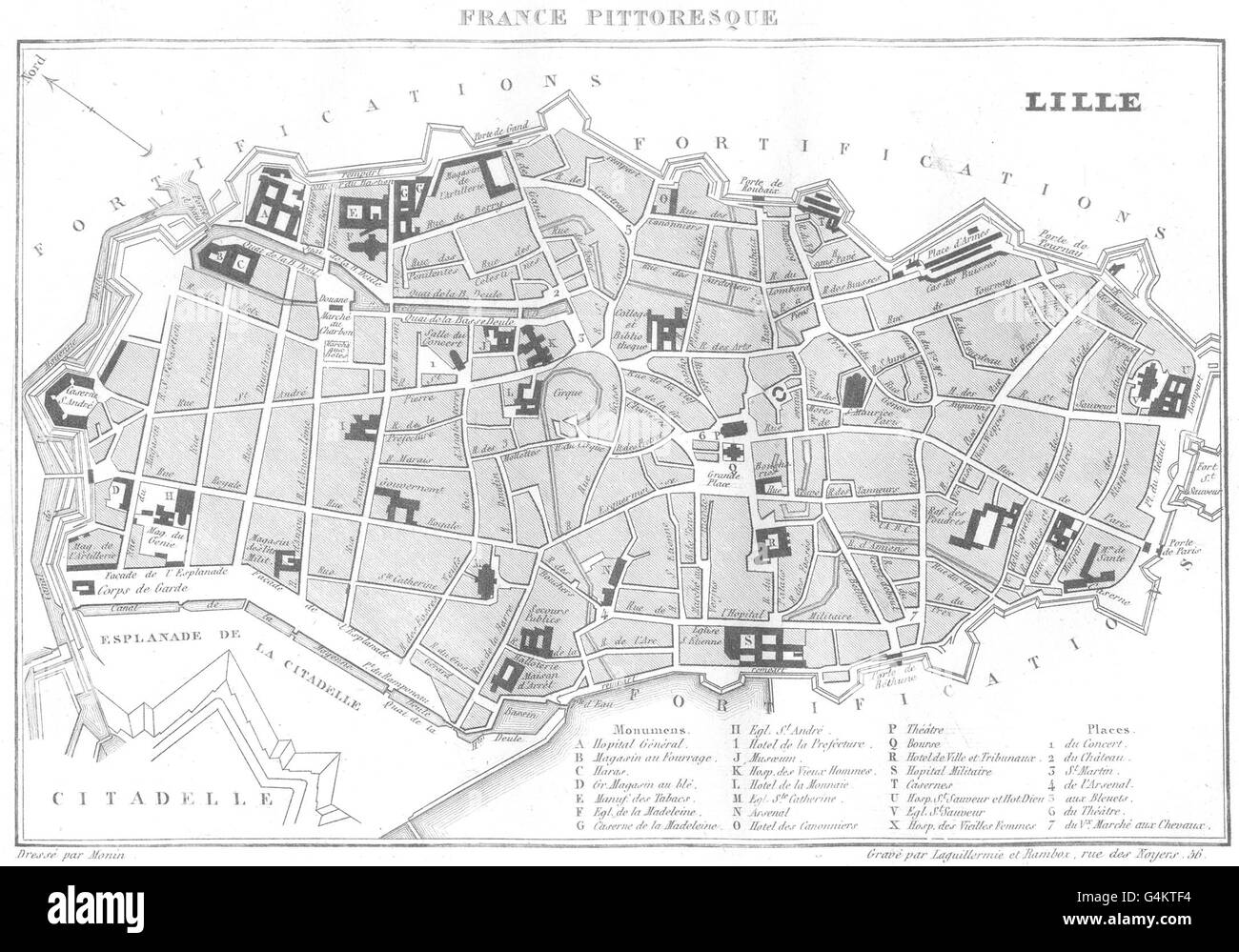 Lille map hi-res stock photography and images - Alamy