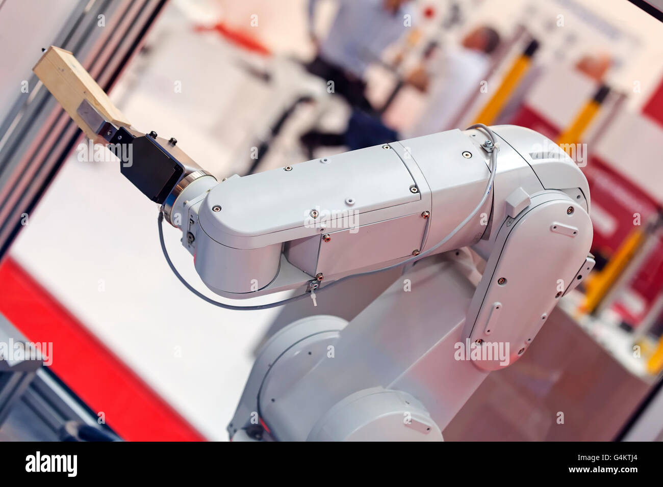 Robotic machine tool for industrial manufacture factory; note shallow ...