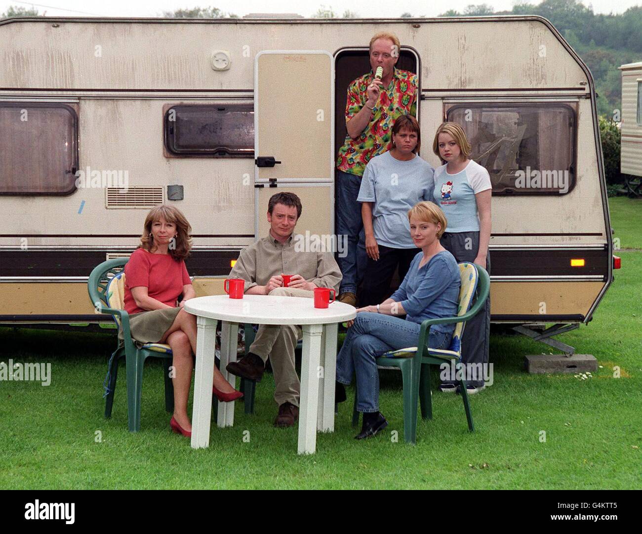 Coronation st filming caravan hi-res stock photography and images - Alamy