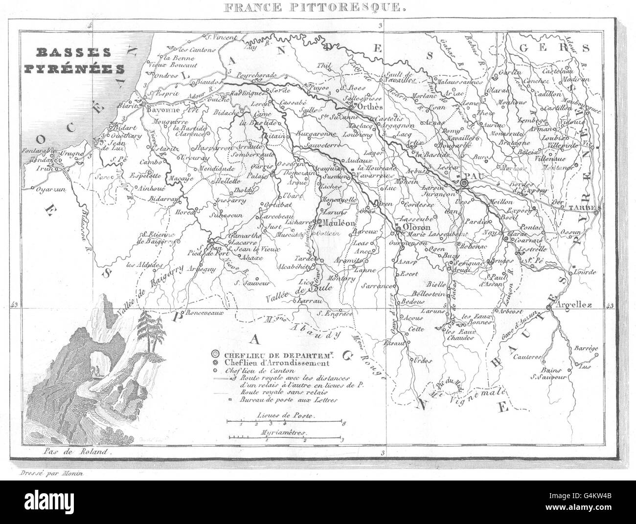 Pyrenees atlantiques map hi-res stock photography and images - Alamy