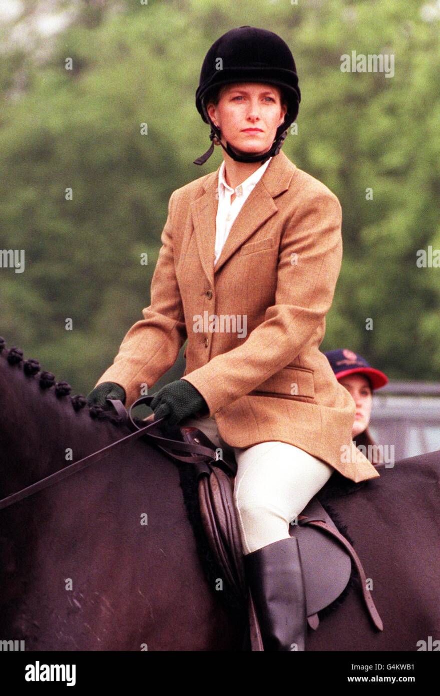 Sophie Rhys-Jones, the fiancee of Britain's Prince Edward attending the ...