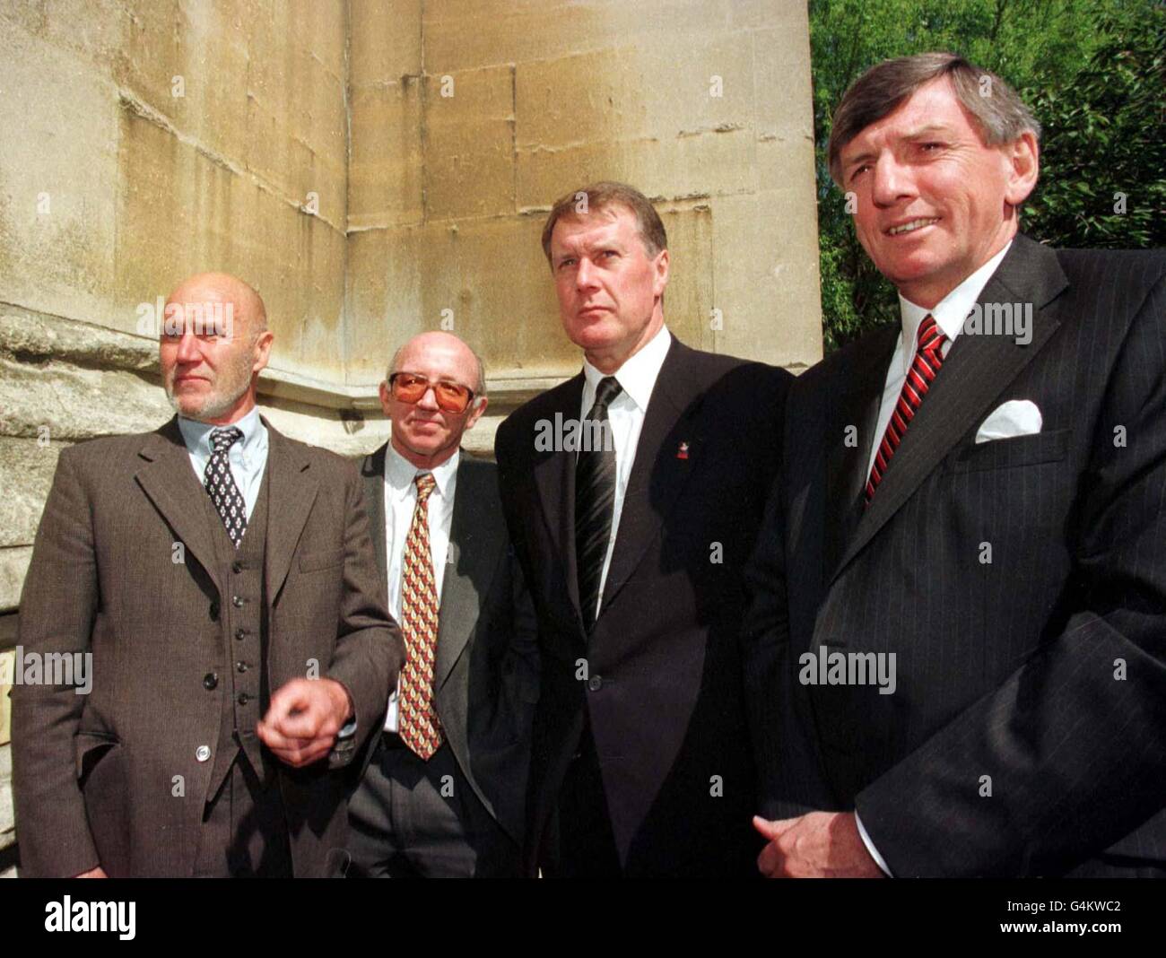 Soccer Legend's (from left) Ray Wilson, Nobby Stiles, Sir Geoff Hurst ...