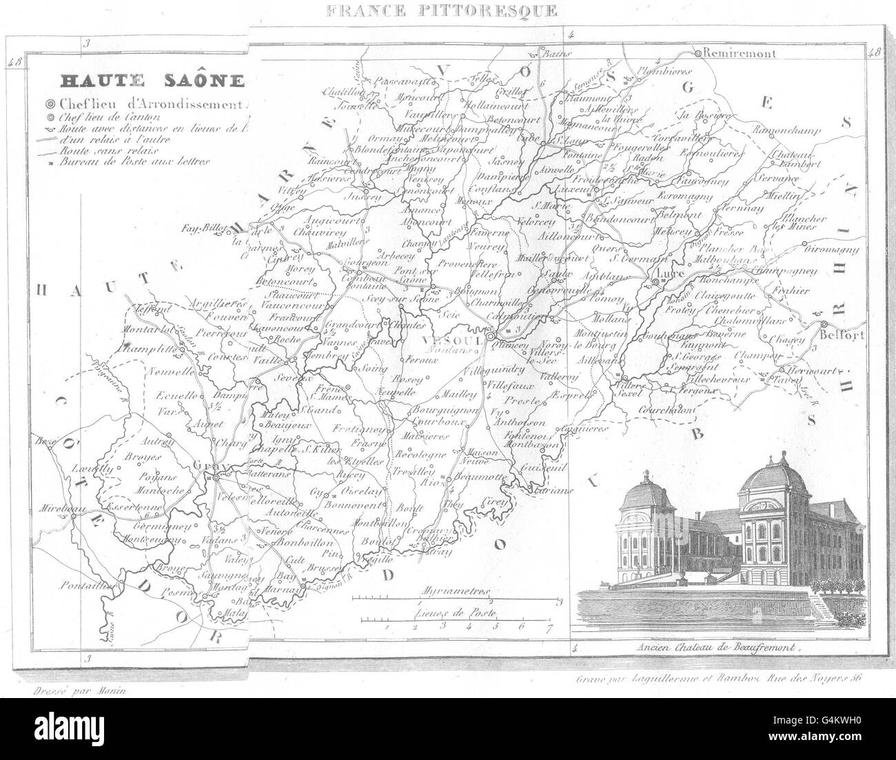 Haute saone map Black and White Stock Photos & Images - Alamy