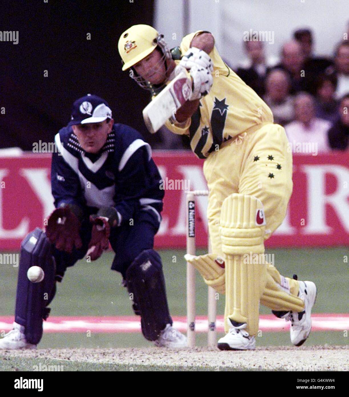 Australia's Ricky Ponting hitting off the bowling of Scotland's Nick ...