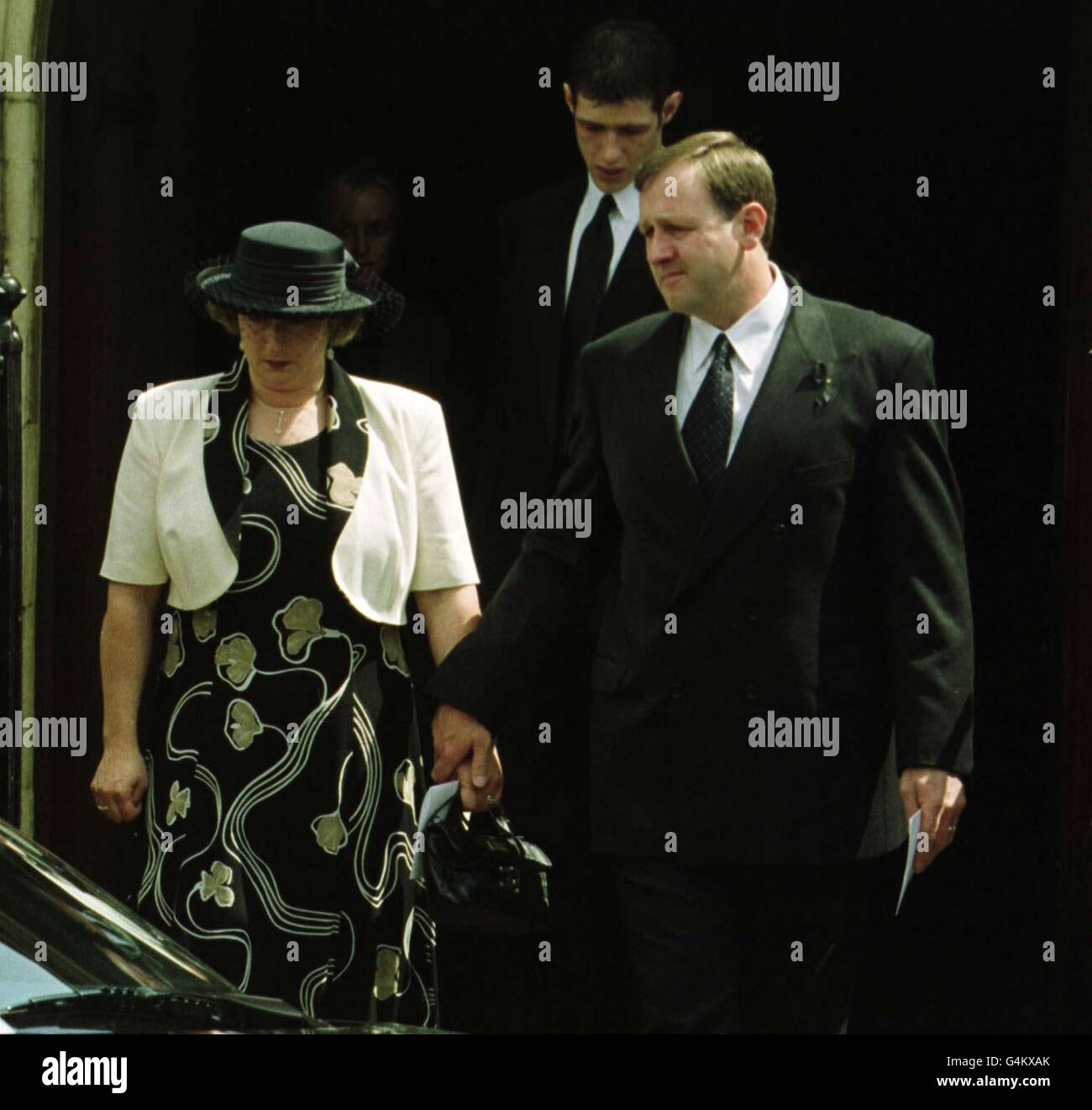 Michael Light with his wife Nicky leave the funeral for his brother ...