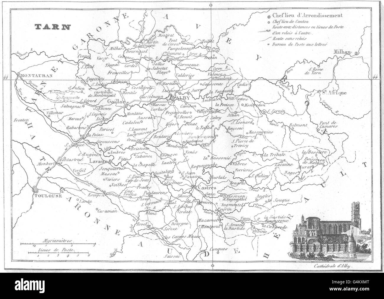 Map tarn france hi-res stock photography and images - Alamy