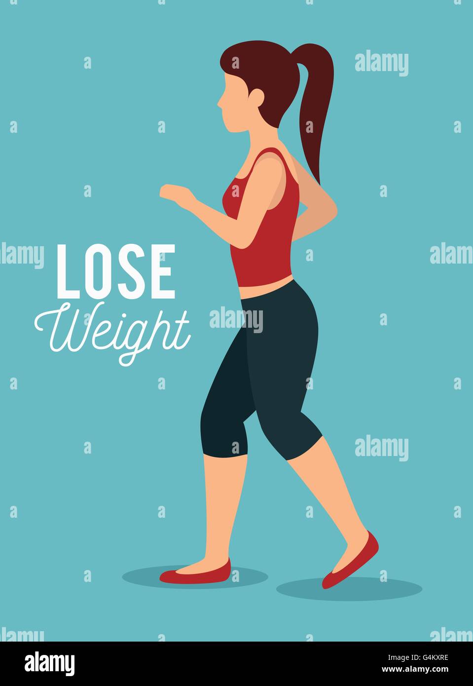 Lose weight concept person Stock Vector Images - Alamy