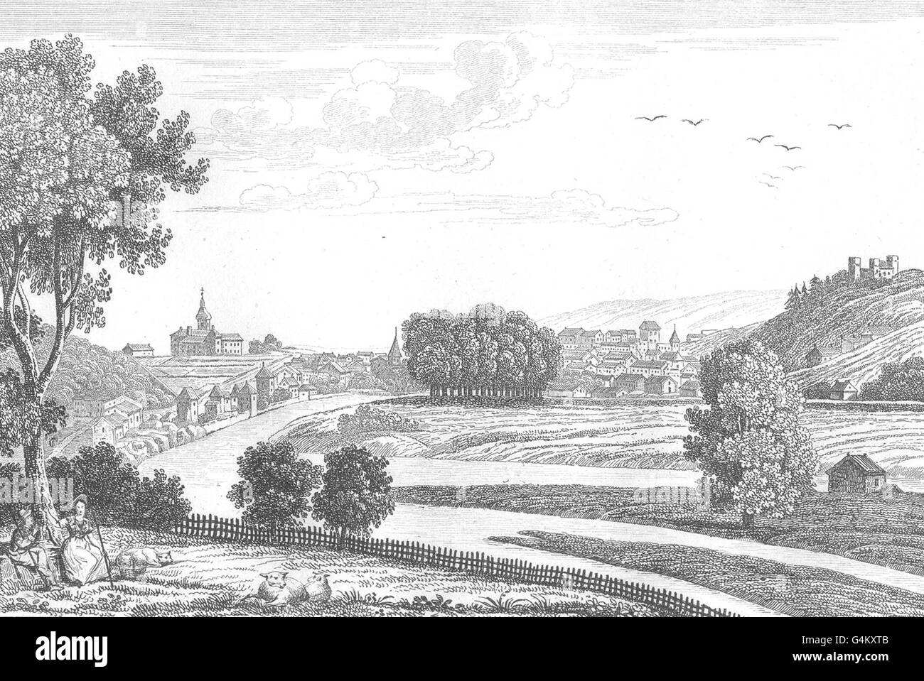 VOSGES: Epinal, antique print 1835 Stock Photo - Alamy