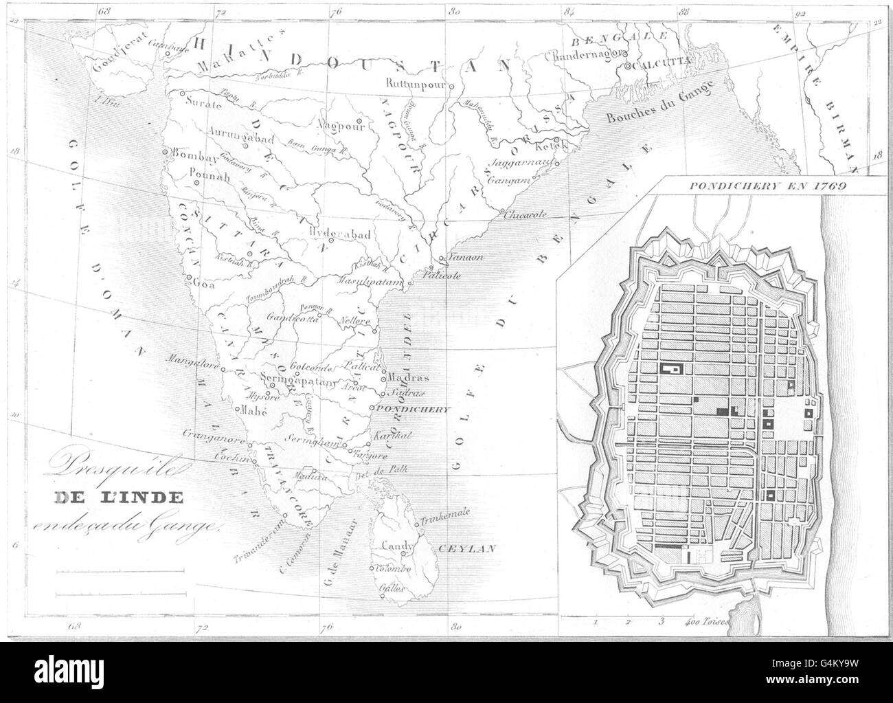 Puducherry pondicherry Black and White Stock Photos & Images - Alamy