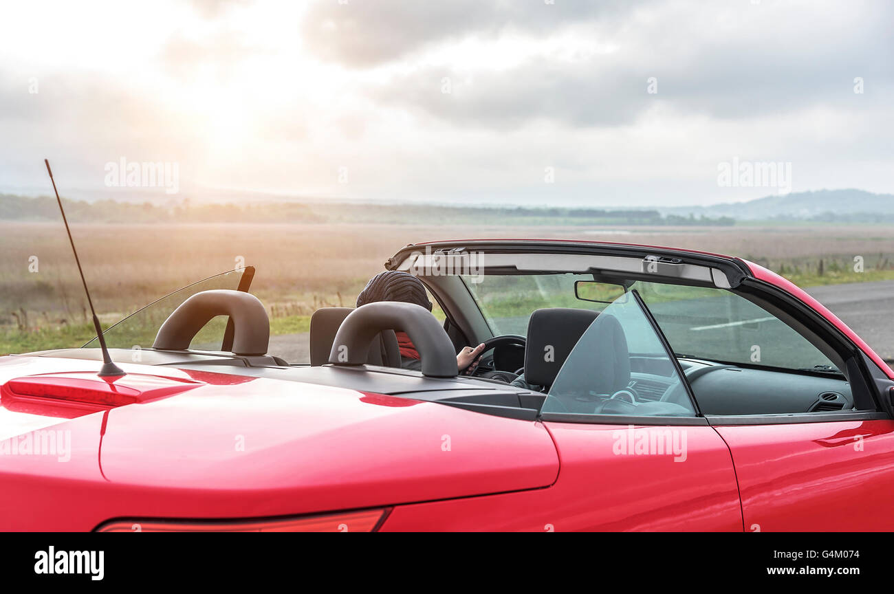 Driving into sunset convertible hi-res stock photography and images - Alamy