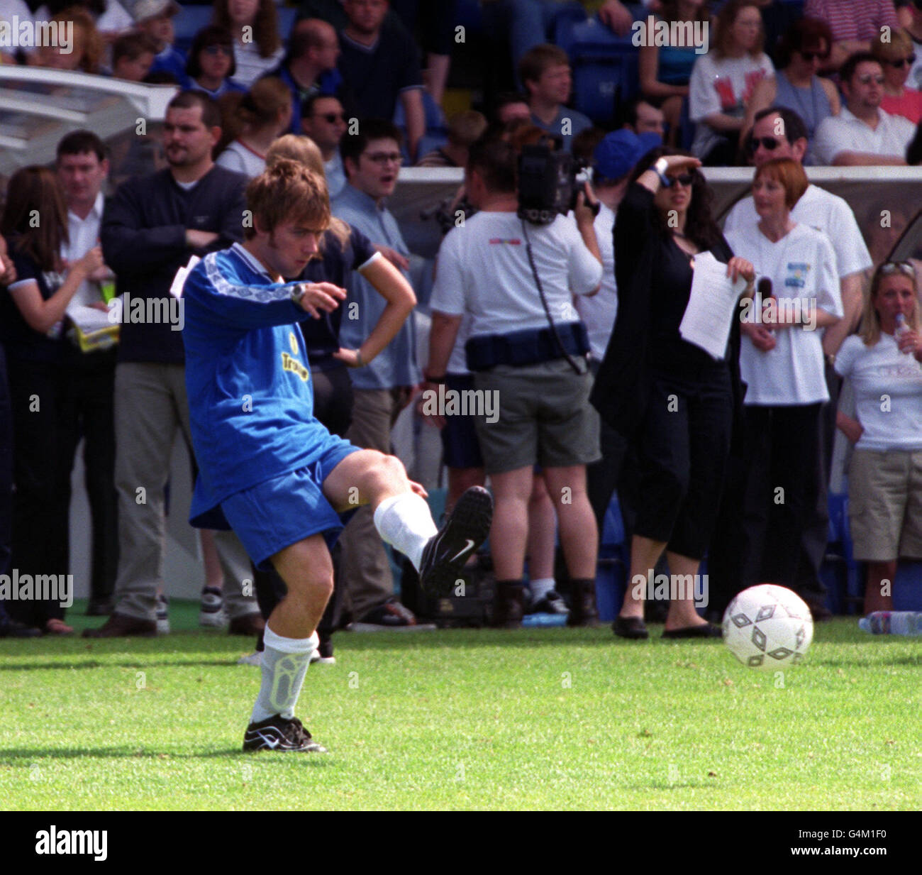 Lead Singer of the band Blur Damon Albarn in action during the Music ...