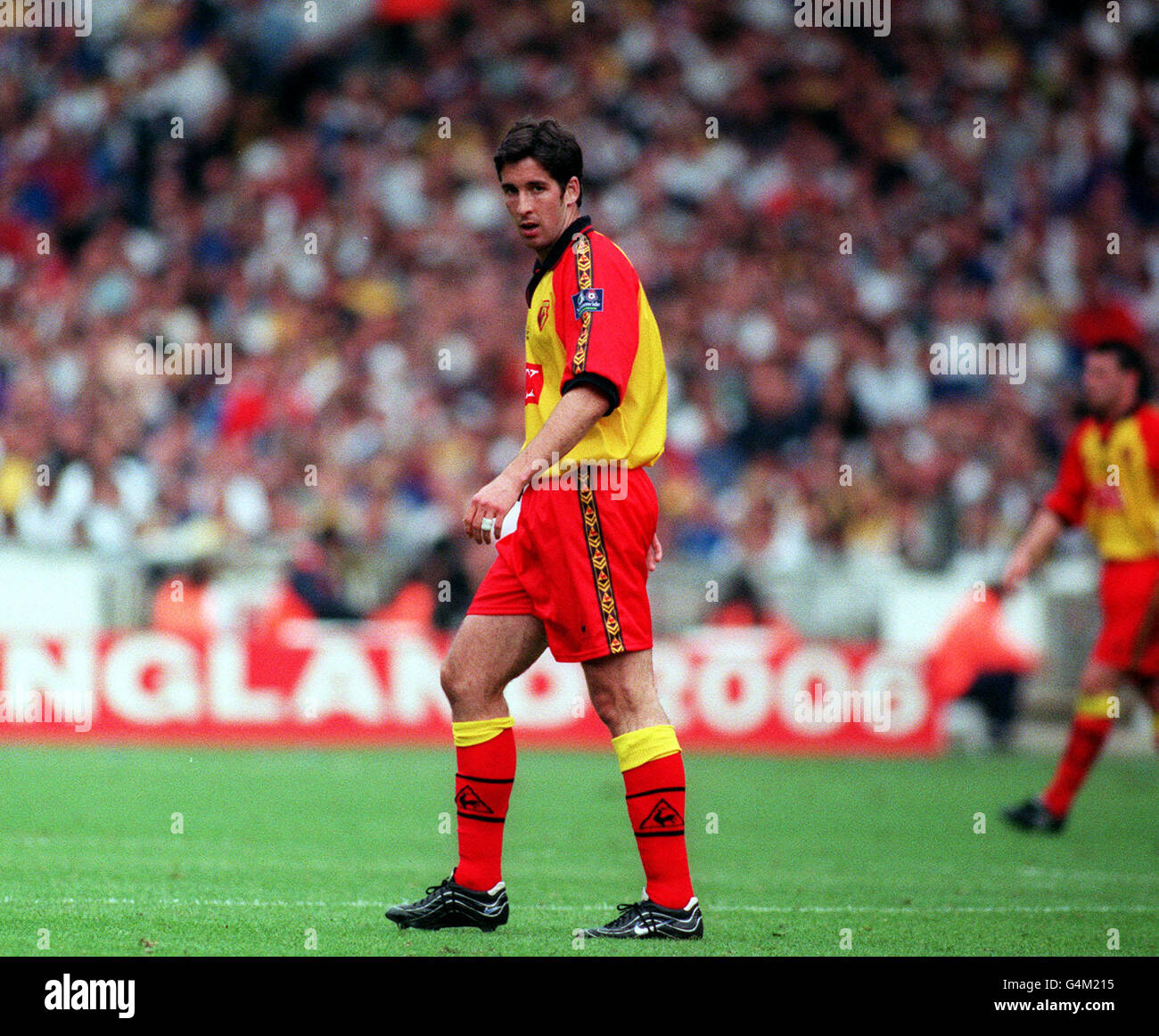 Watford's Allan Smart, scorer of his side's second goal, keeps a close ...