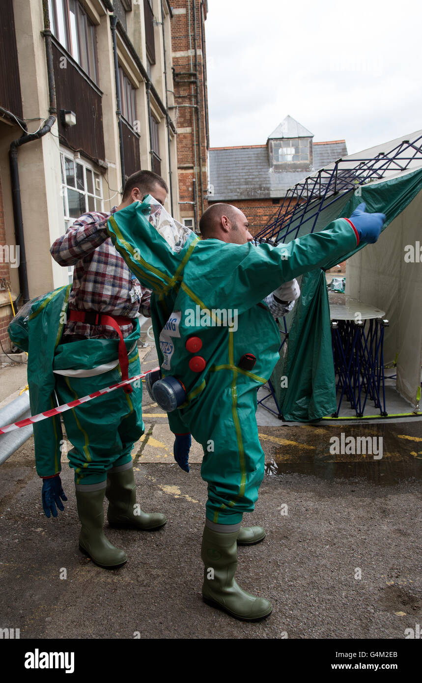 Decontamination suit hi-res stock photography and images - Alamy