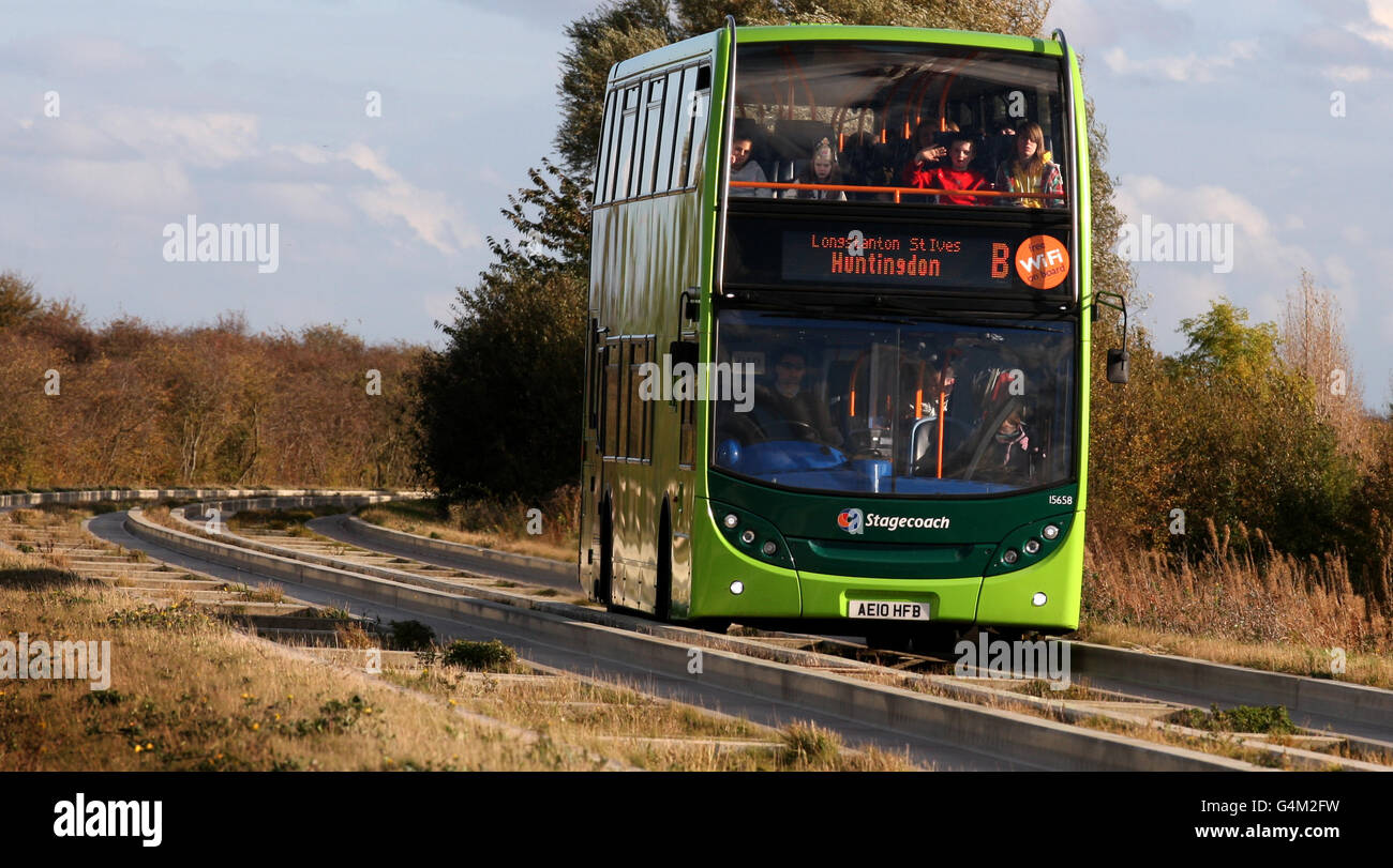 Cambridge Guided Busway Stock Photo - Alamy