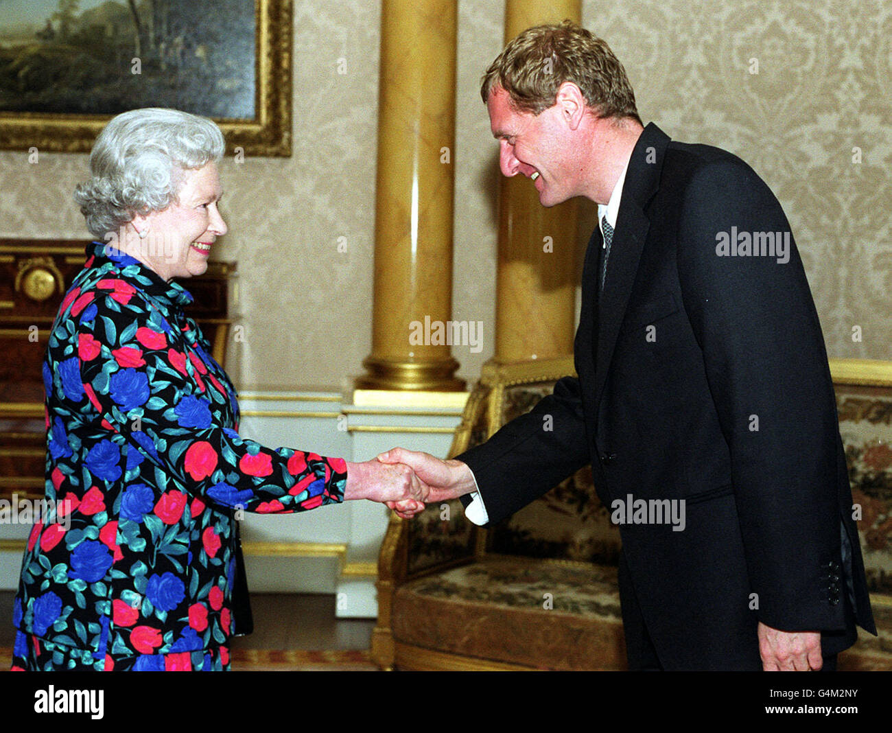The Queen greets for the first time, the newly appointed Poet Laureate ...