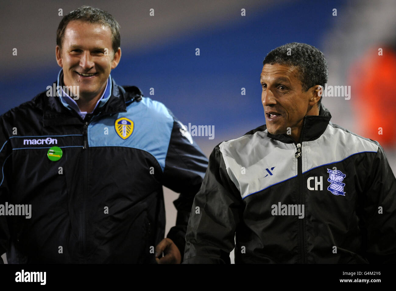 (left to right) Leeds United manager Simon Grayson and Birmingham City ...